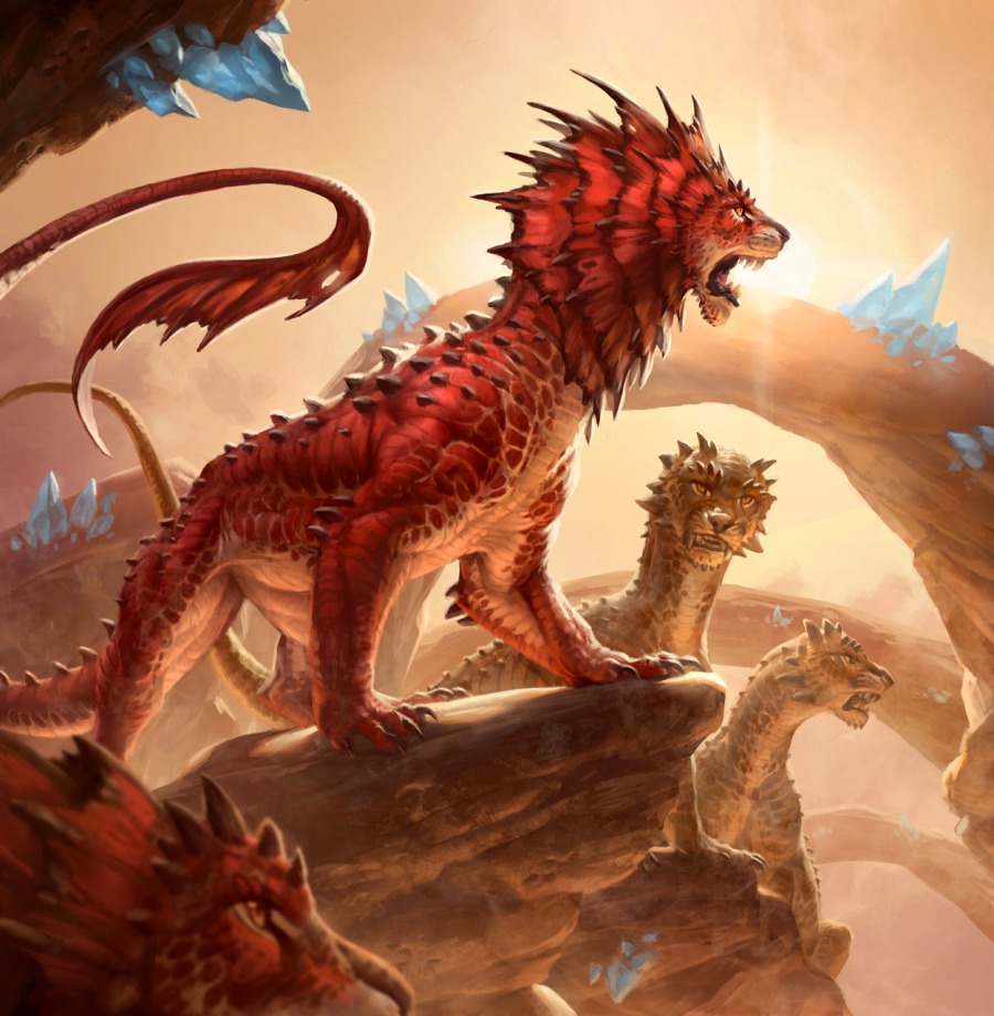 MTGNexus - Regal Leosaur Art by Ilse Gort