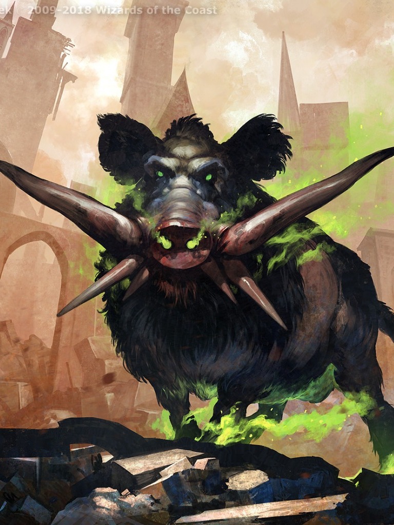 MTGNexus - Rubblebelt Boar Art by Tomasz Jedruszek