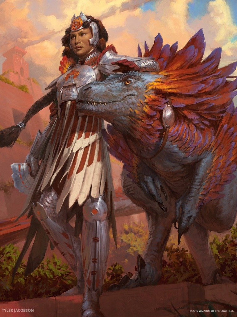 MTGNexus - Huatli, Warrior Poet Art by Tyler Jacobson