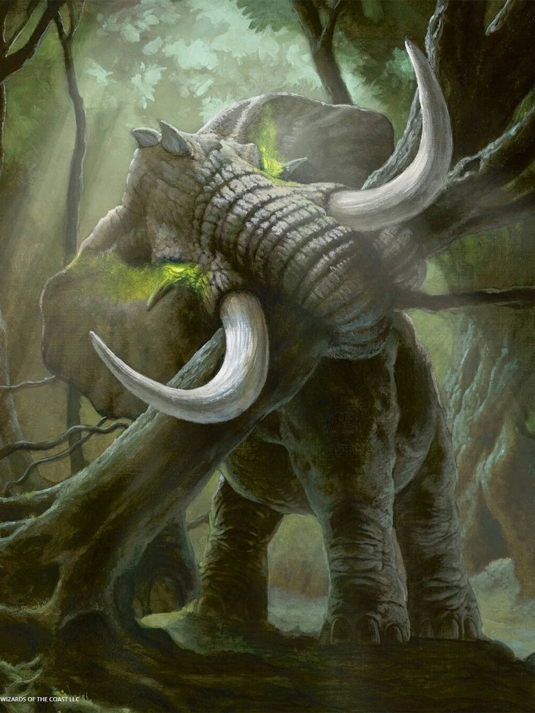 MTGNexus - Elephant token Art by Lars Grant-West