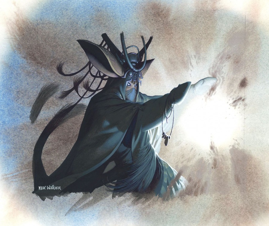 MTGNexus - Split-Tail Miko Art by Kev Walker