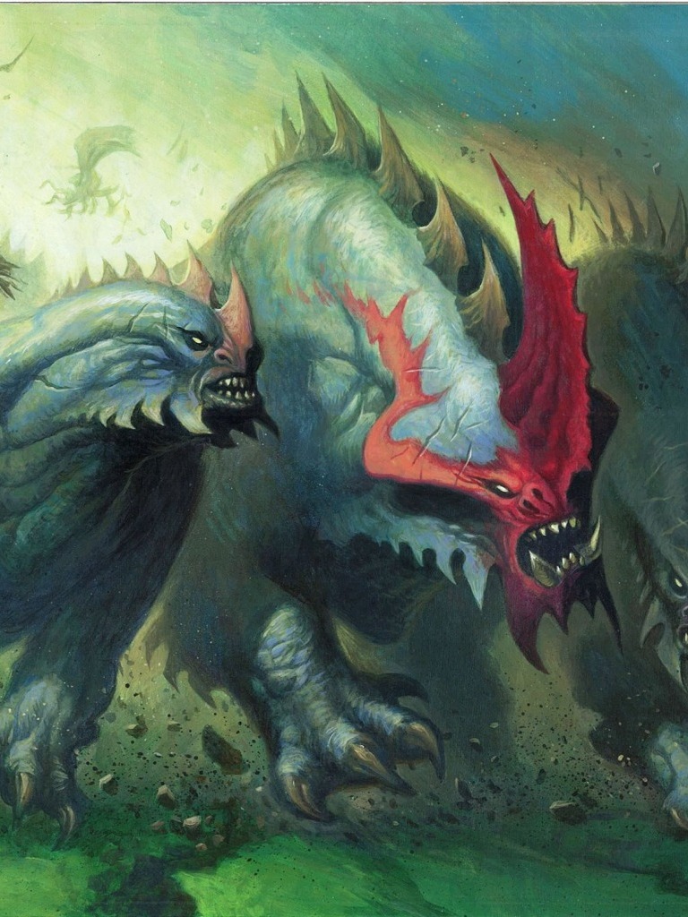 MTGNexus - Rampaging Baloths Art by Steve Prescott