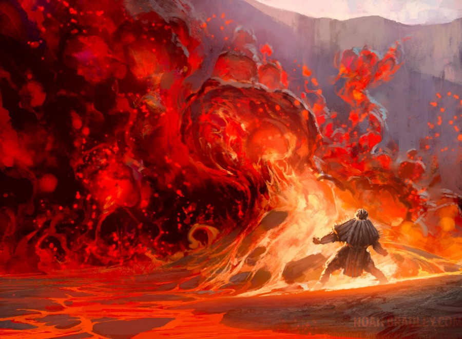 MTGNexus - Volcanic Vision Art by Noah Bradley