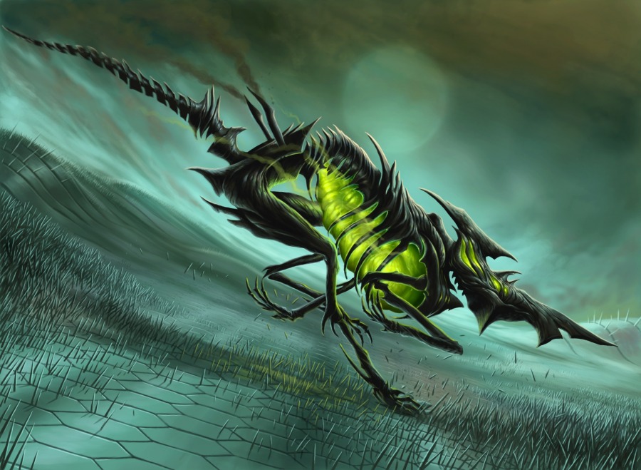 MTGNexus - Caustic Hound Art by Dave Allsop