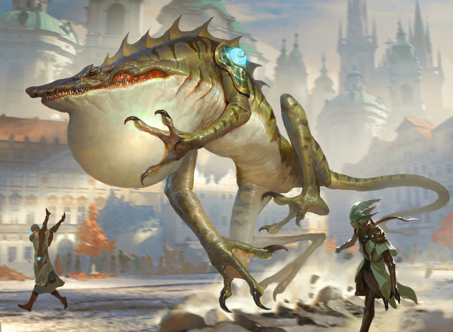 MTGNexus - Galloping Lizrog Art by Lius Lasahido