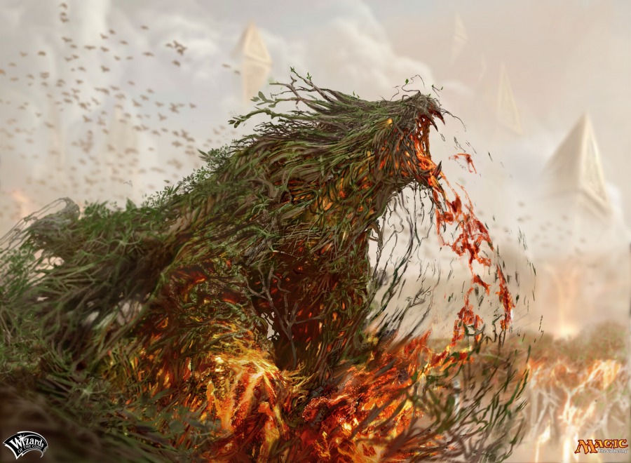 MTGNexus - Brushfire Elemental Art by Campbell White