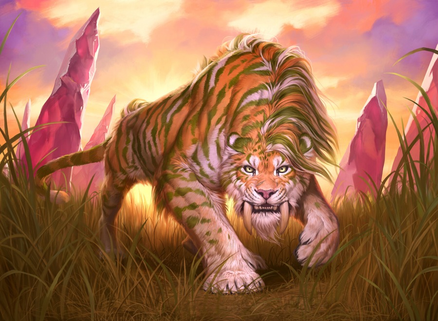 MTGNexus - Savai Sabertooth Art by Ilse Gort