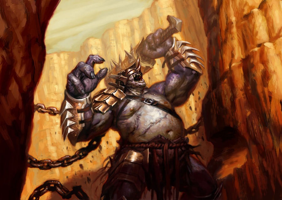 MTGNexus - Ogre Sentry Art by Eric Deschamps