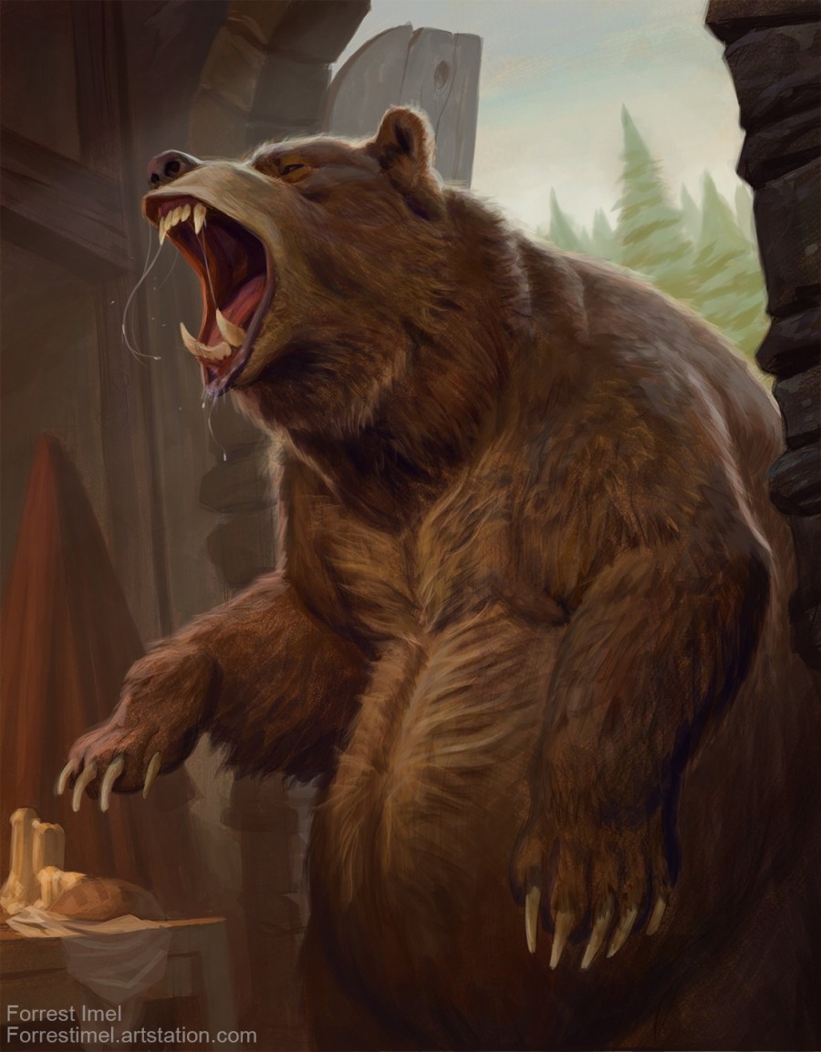 MTGNexus - Bear token Art by Forrest Imel