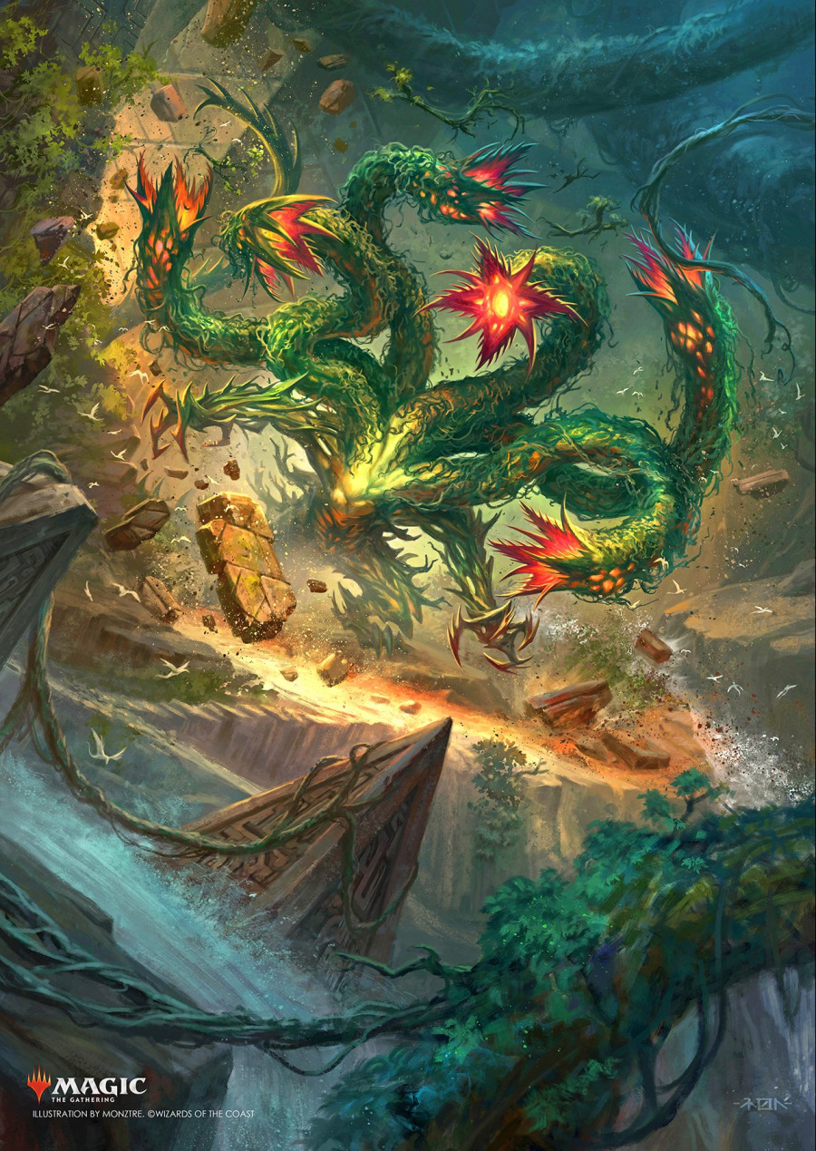 MTGNexus - Mossborn Hydra Art by Monztre