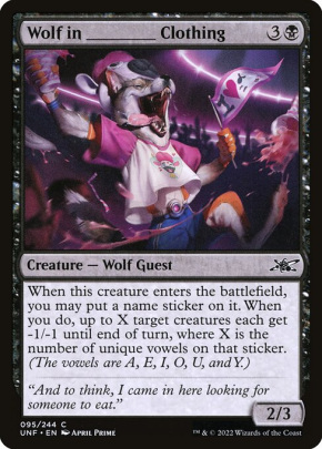 MTGNexus - Wolf in ______ Clothing from Unfinity