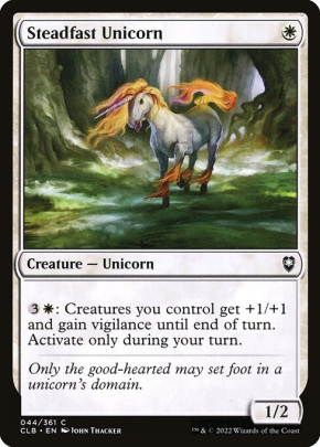 MTGNexus - Steadfast Unicorn from Commander Legends: Battle for Baldur's Gate