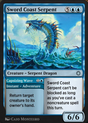 MTGNexus - Sword Coast Serpent // Capsizing Wave from Alchemy Horizons: Baldur's Gate