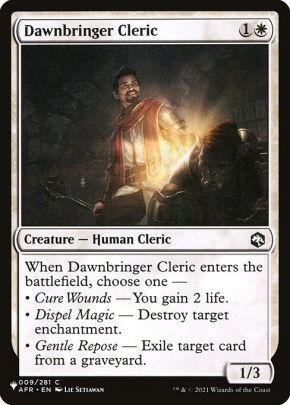 MTGNexus - Dawnbringer Cleric from The List