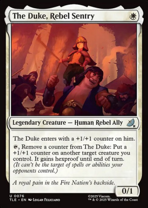 MTGNexus - The Duke, Rebel Sentry from Avatar: The Last Airbender Eternal
