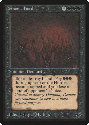 MTGNexus - Demonic Hordes from Limited Edition Beta